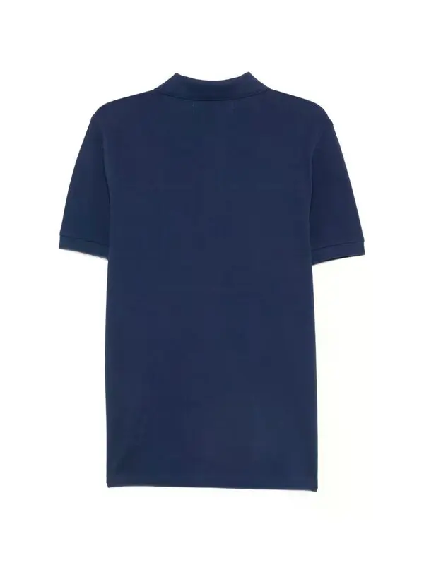 Comme Des Garçons X Fred Perry Patchwork Cotton Polo Shirt - Blue