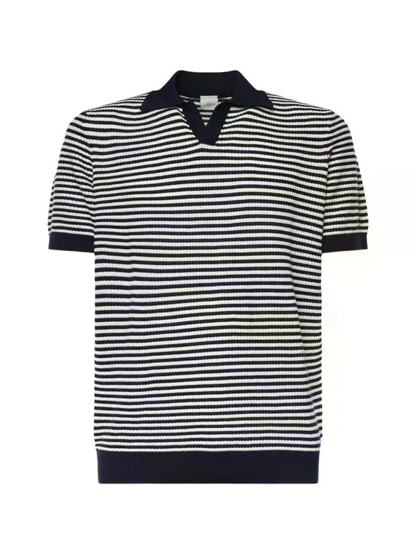 Eleventy Striped V-neck T-shirt