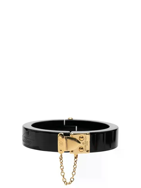 LOUIS VUITTON Lock Me Bangle Costume Bracelet - Black