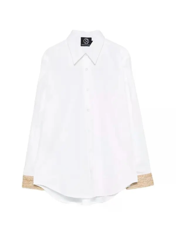 ROSANNA OCAMPO Raffia-cuff Shirt