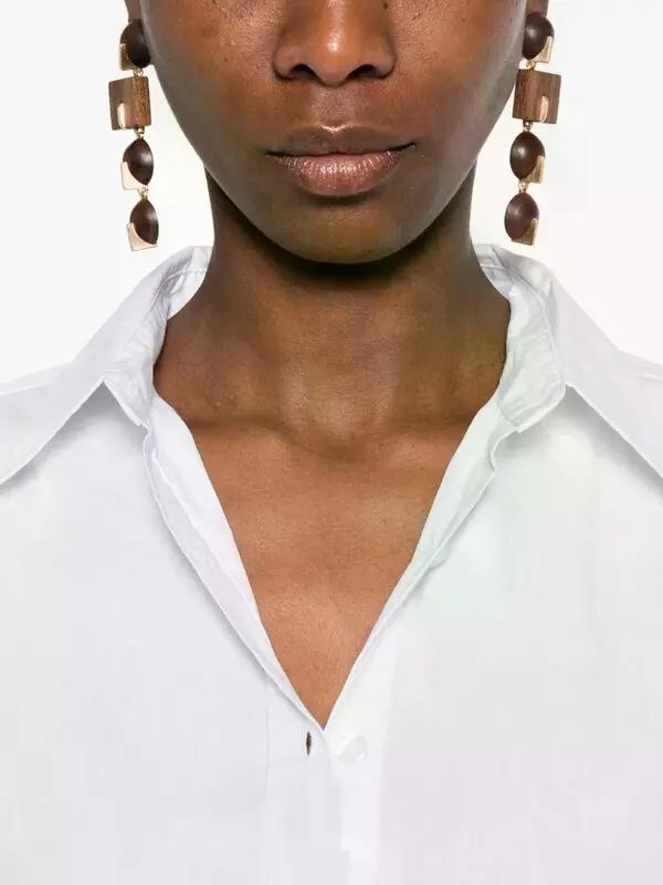 ROSANNA OCAMPO Raffia-cuff Shirt