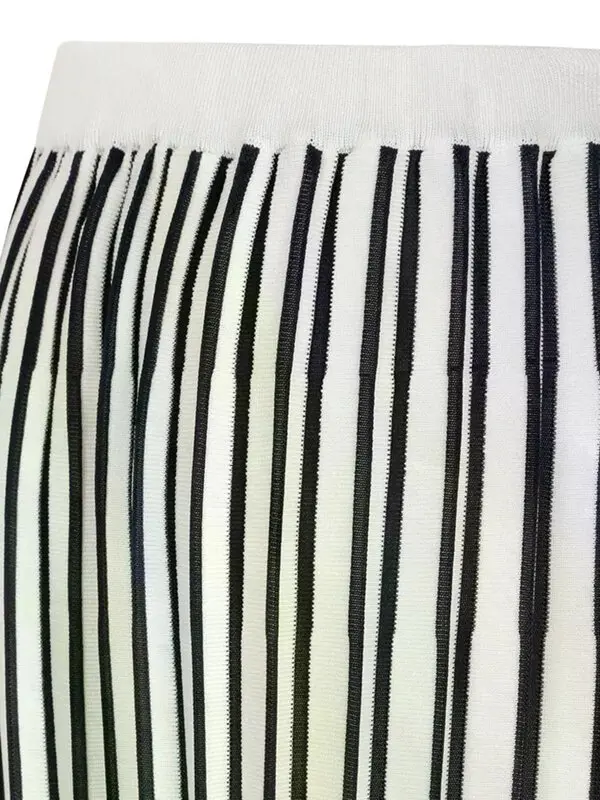 GRAN SASSO Striped Midi Skirt