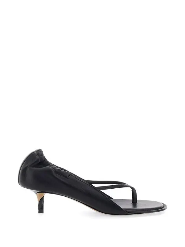 Jacquemus Gathered Leather Thong Sandals