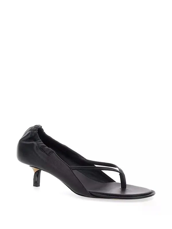 Jacquemus Gathered Leather Thong Sandals
