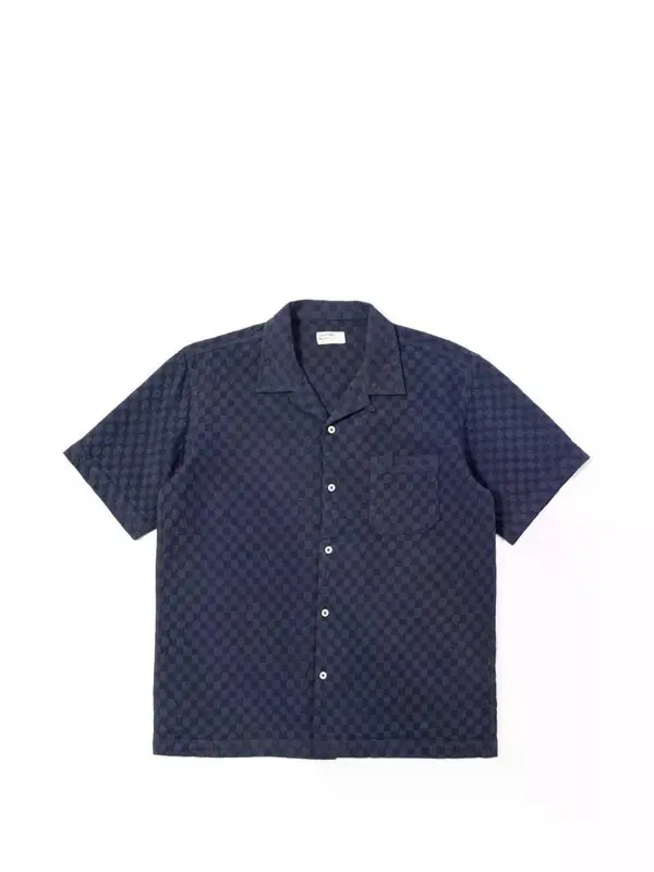 Universal Works Dotted Textured Shirt - Blue