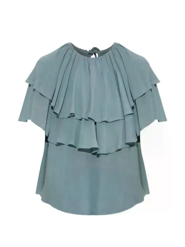 BY MALENE BIRGER Nina Ruffled Blouse - Blue
