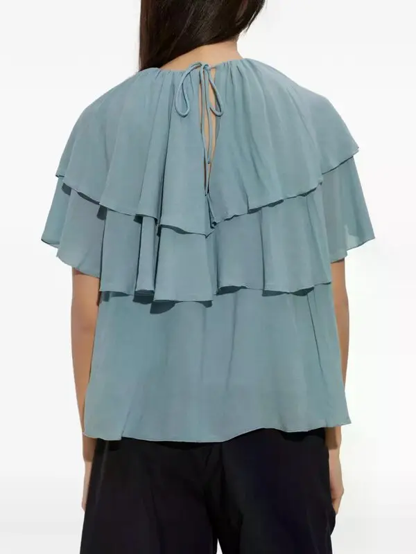 BY MALENE BIRGER Nina Ruffled Blouse - Blue