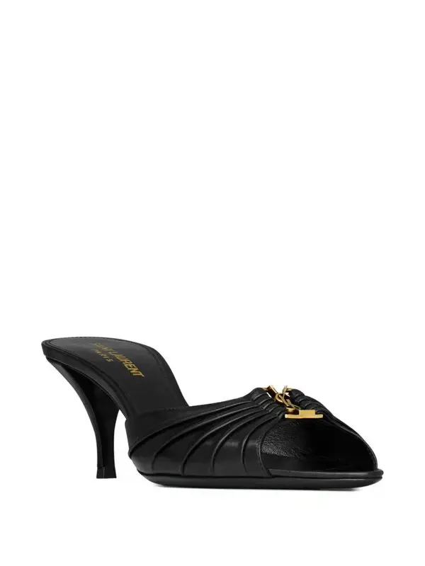 Saint Laurent Twisted Logo Sandals