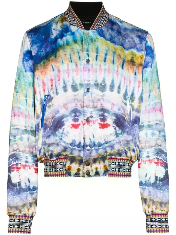 Amiri Tie-dye Bomber Jacket - Blue