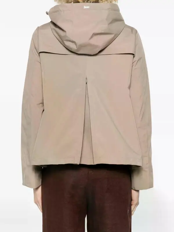 Herno Hooded Zip-up Jacket - Neutrals