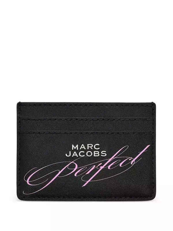 Marc Jacobs Logo Leather Card Case - Black