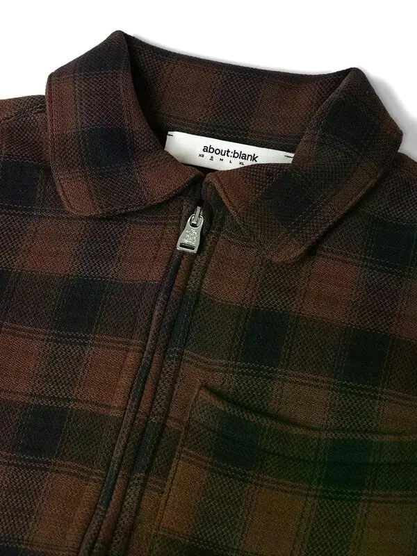 ABOUT:BLANK Plaid Zipped Shirt