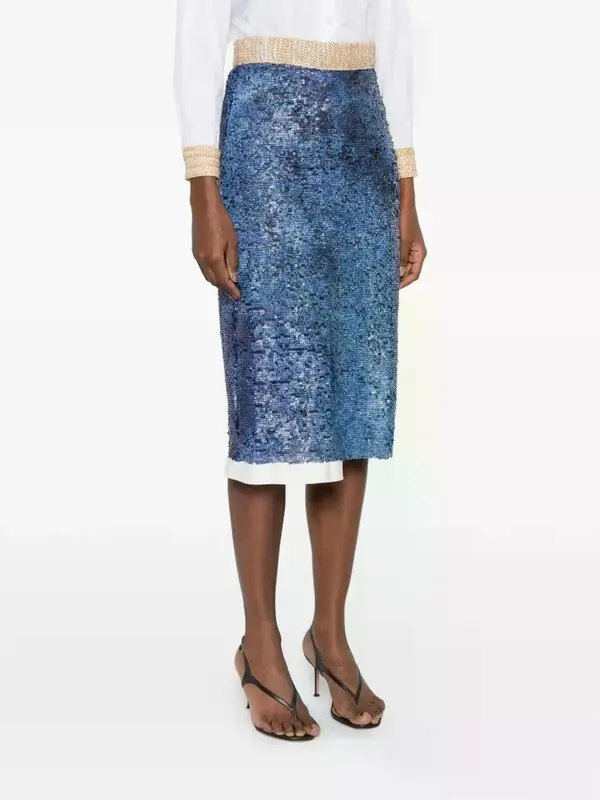 ROSANNA OCAMPO Sequin-embellished Midi Skirt