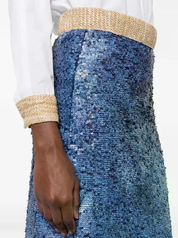 ROSANNA OCAMPO Sequin-embellished Midi Skirt