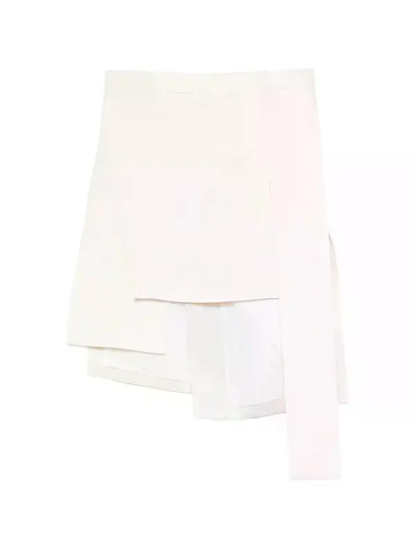 SETCHU Asymmetric Layered Skirt - Brown