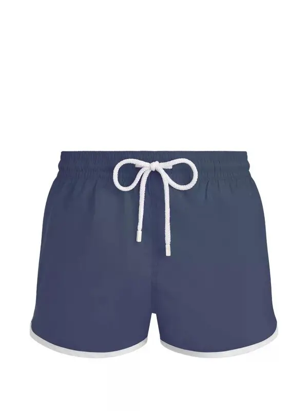 Vilebrequin Drawstring Turtle-embroidery Swim Shorts - Blue