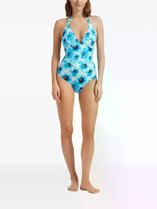 Vilebrequin Topaz Floral Print Halter-neck Swimsuit