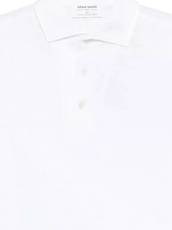 GRAN SASSO Logo-patch Polo Shirt - White