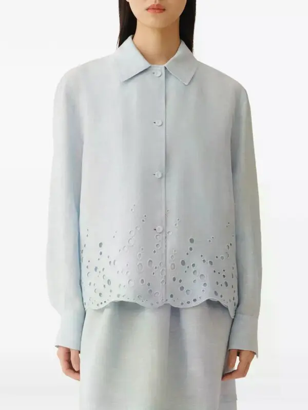 Fabiana Filippi Scalloped Embroidered Shirt - Blue