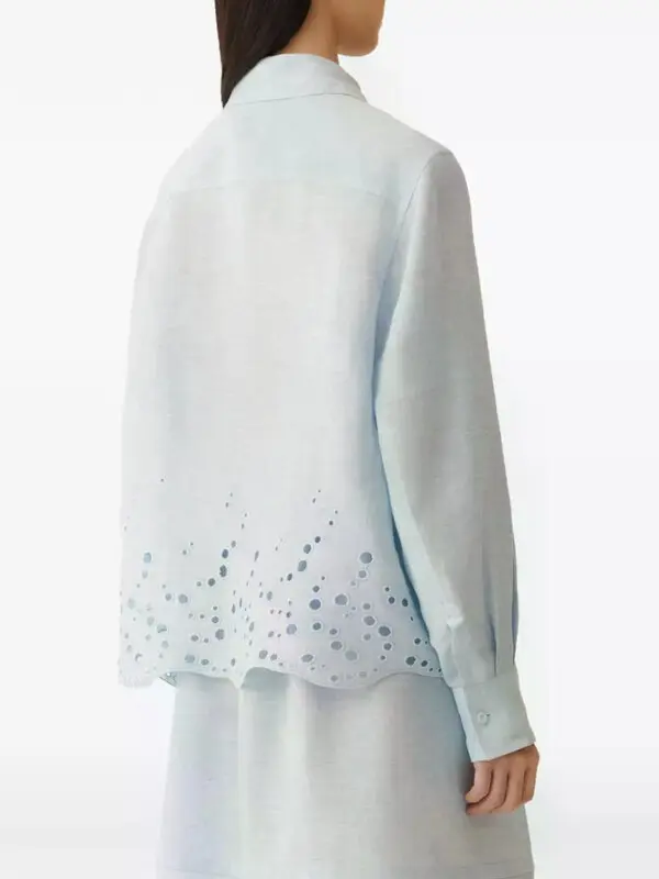 Fabiana Filippi Scalloped Embroidered Shirt - Blue