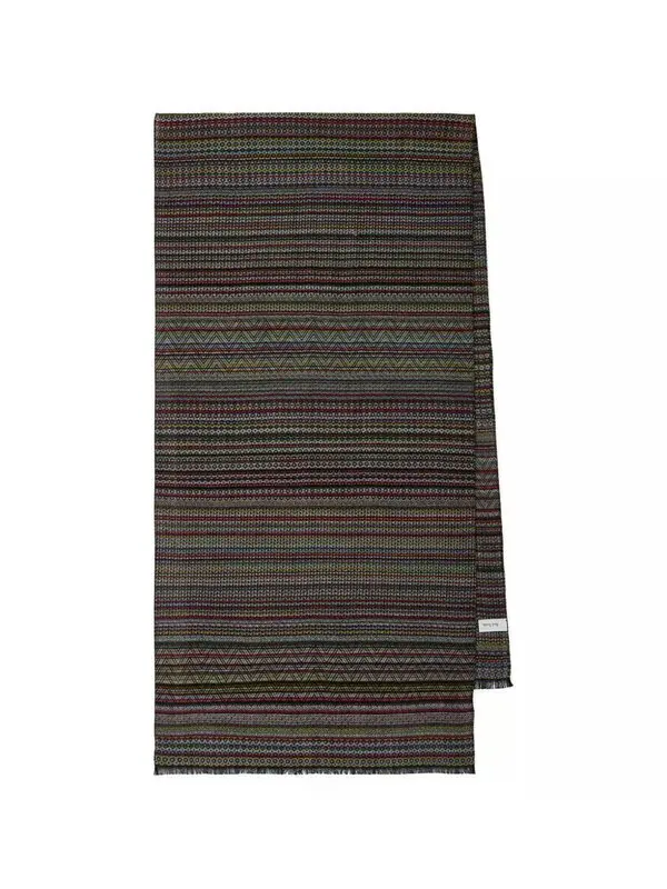 Paul Smith Striped Scarf - Black