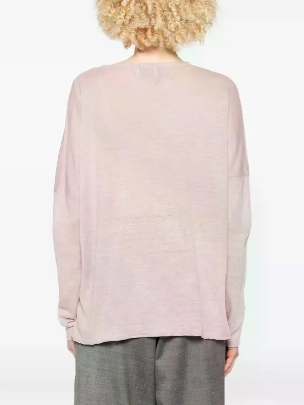BEYOU V-neck Long Sleeve Top - Pink