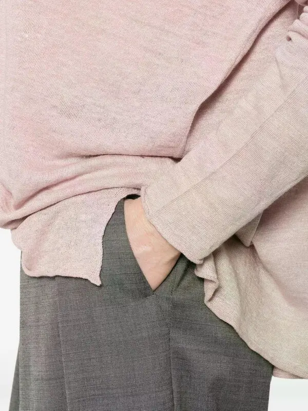 BEYOU V-neck Long Sleeve Top - Pink