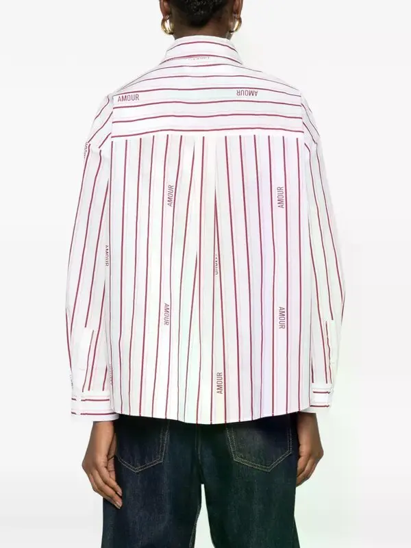 MARCCAIN Striped Shirt With Logo Detail
