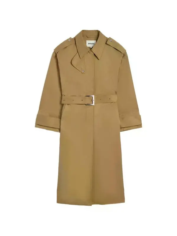 Apparis Belted Trench Coat - Neutrals