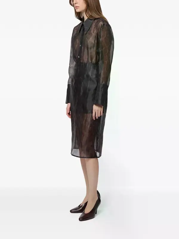 Apparis Tyra Leopard Print Midi Skirt