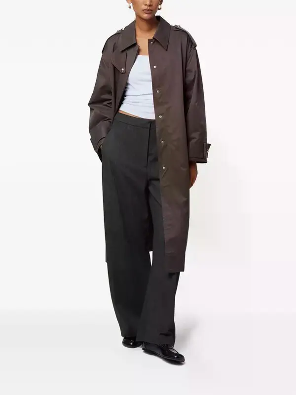 Apparis Belted Trench Coat - Black