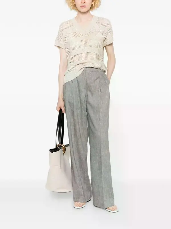 Peserico V-neck Short Sleeve Sweater