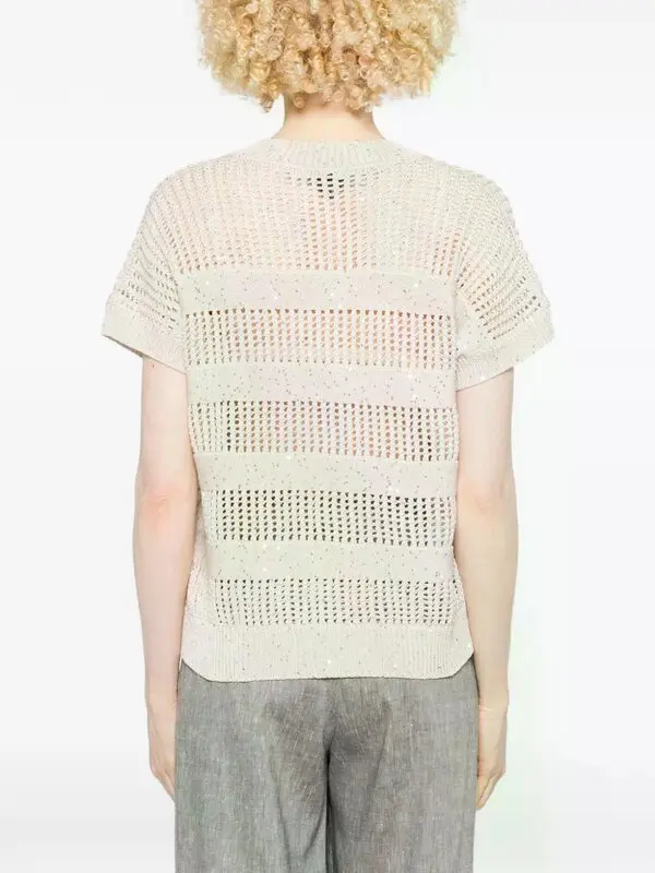 Peserico V-neck Short Sleeve Sweater