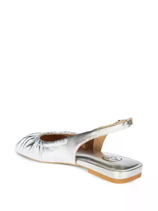 Ash Bibi Ruched Slingback Pumps - Silver