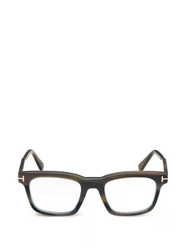 TOM FORD Square Frame Eyeglasses - Brown