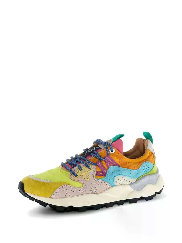 FLOWER MOUNTAIN Nubuck Leather Sneakers - Orange