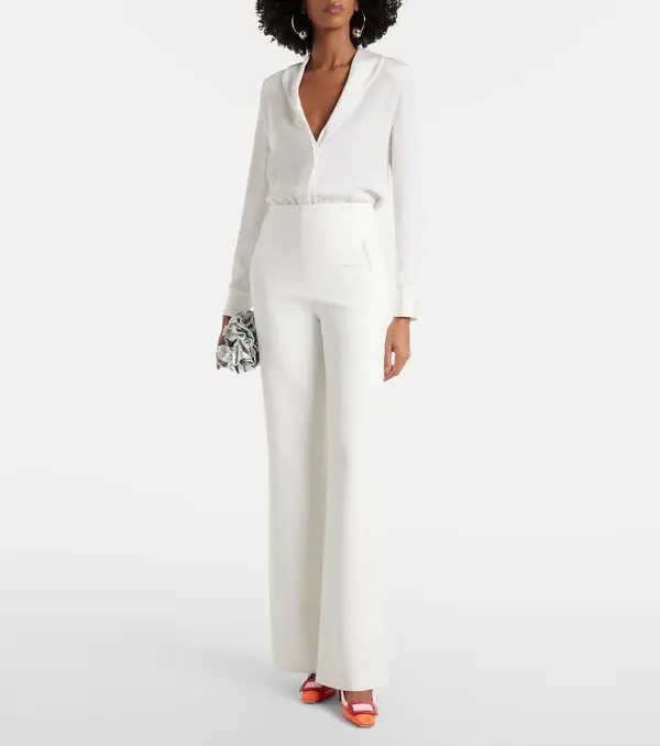 Roland Mouret Silk-satin Bodysuit