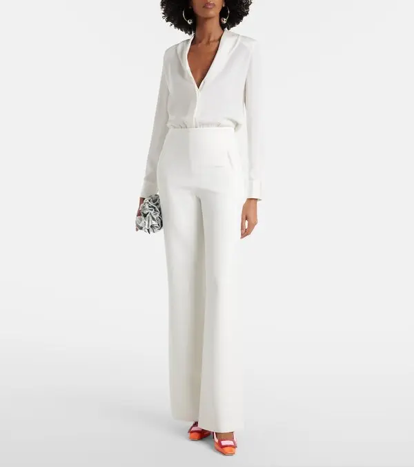 Roland Mouret Silk-satin Bodysuit