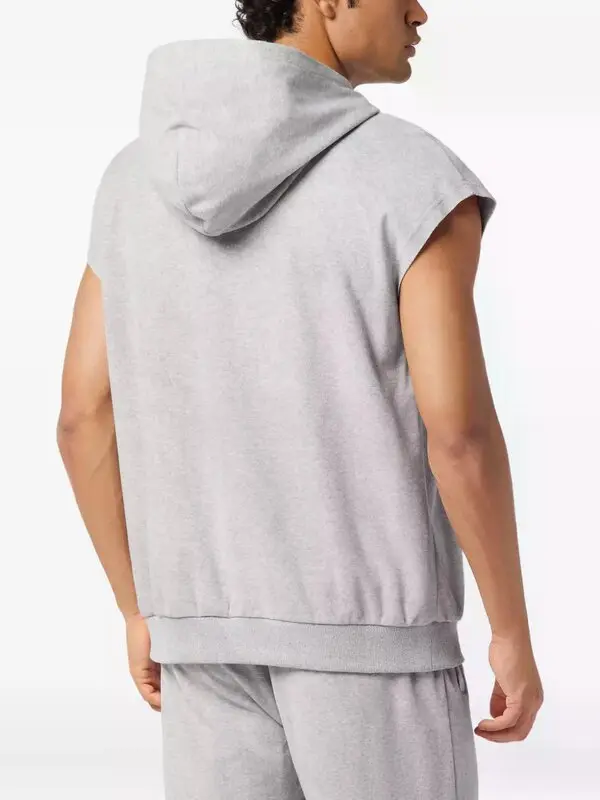 PLEIN SPORT Logo-patch Sleeveless Hoodie