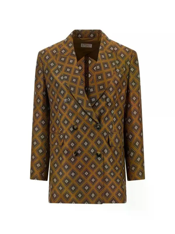 Alberto Biani Silk Double-breasted Blazer