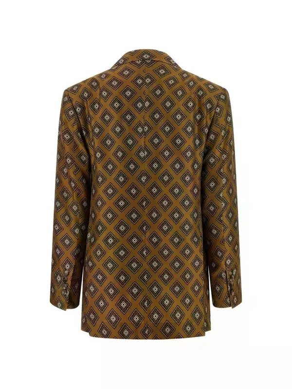 Alberto Biani Silk Double-breasted Blazer