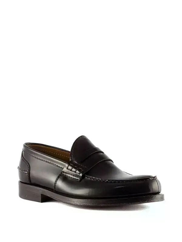 GREEN GEORGE Penny-bar Leather Loafers