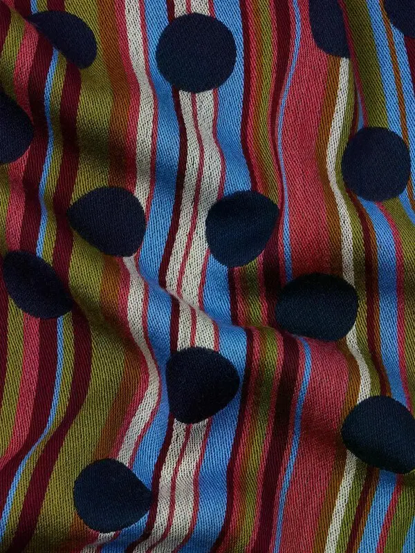 Paul Smith Striped Polka-dot Scarf