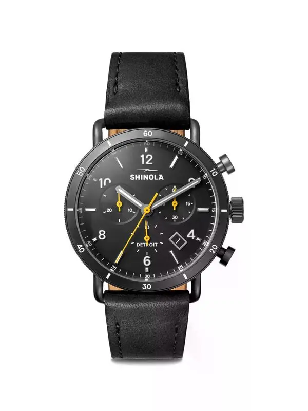 Shinola Canfield Sport Chronograph 40mm Watch - Black