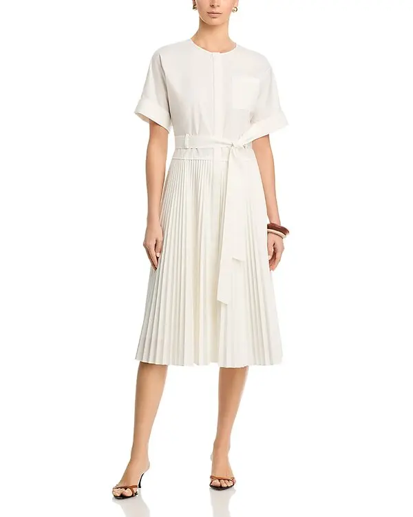 Kobi Halperin Loretta Pleated Midi Dress - White