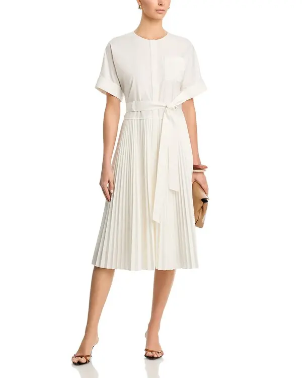 Kobi Halperin Loretta Pleated Midi Dress - White