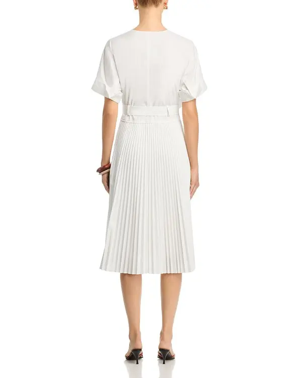 Kobi Halperin Loretta Pleated Midi Dress - White