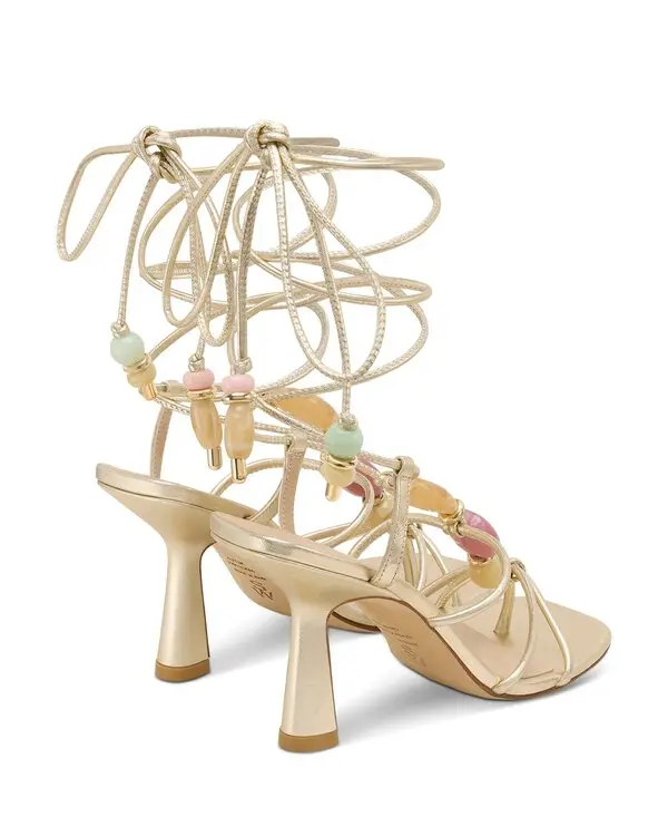 STUART WEITZMAN Majorca Strappy High Heel Sandals - Platino