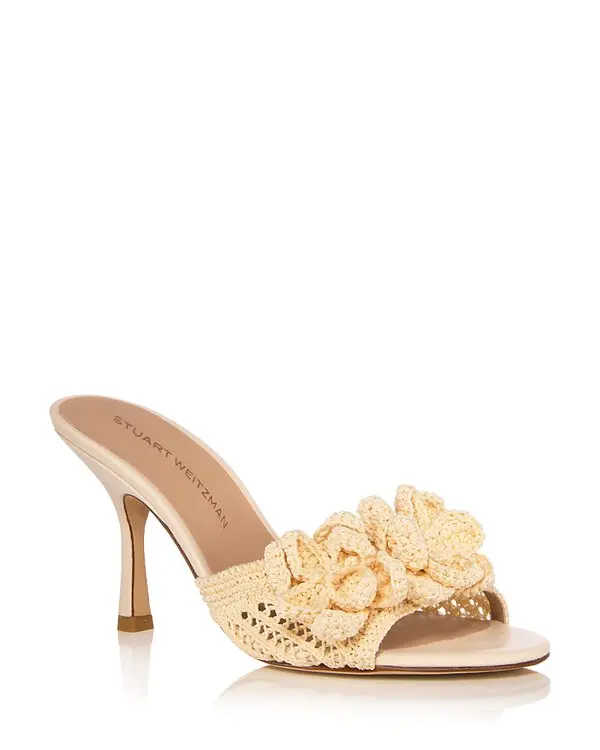 STUART WEITZMAN Lotus Slide Sandals - Chalk