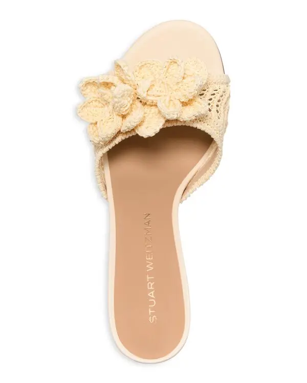STUART WEITZMAN Lotus Slide Sandals - Chalk